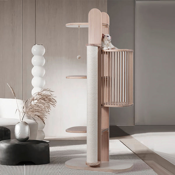 Meoooow cat jumping platform climbing frame｜Solid wood｜Tsutaya｜Fourth